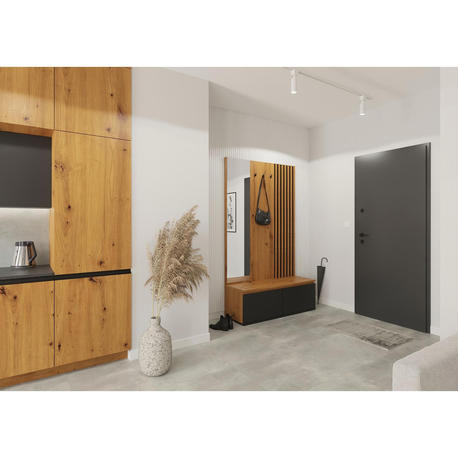 NAIROBI G előszoba szekrény Fekete/Artisan