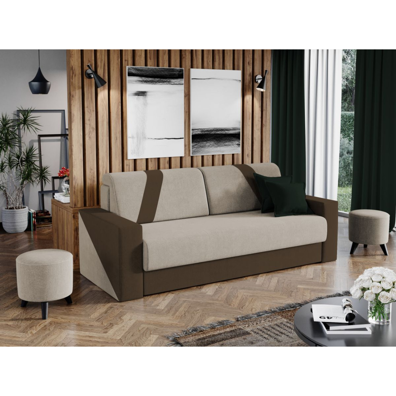 Bravisimo krém-barna kanapé - Kanapé