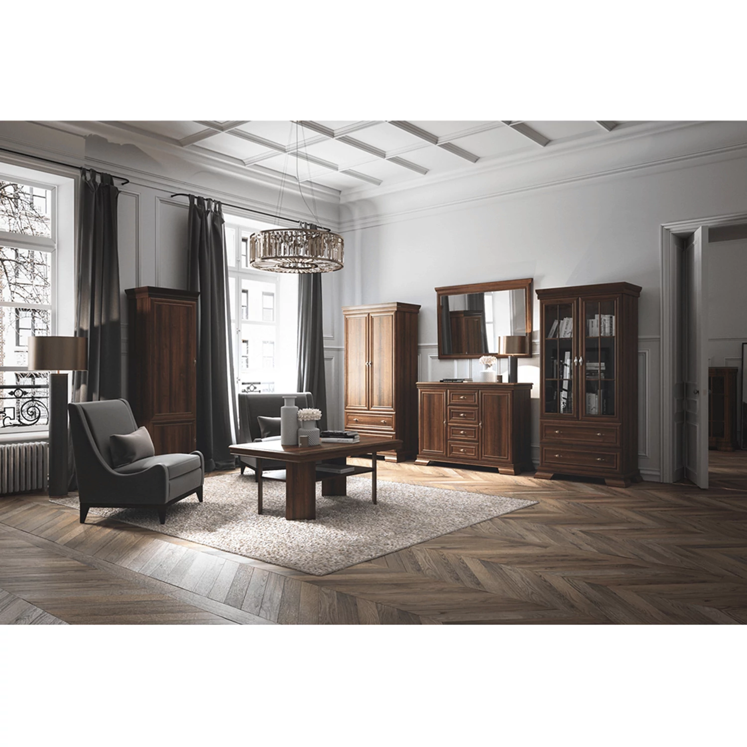 komód bárszekrénnyel, samoa king, KORA KK6P - Komód