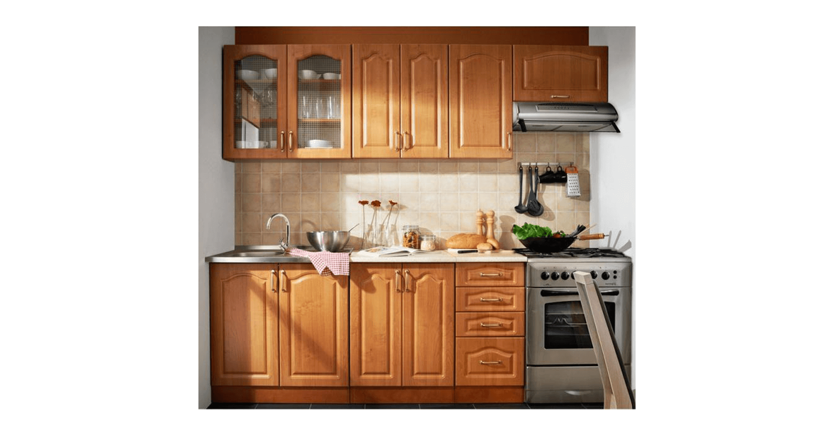 Alapkonyha, égerfa, LORA MDF NEW KLASIK - Lora New