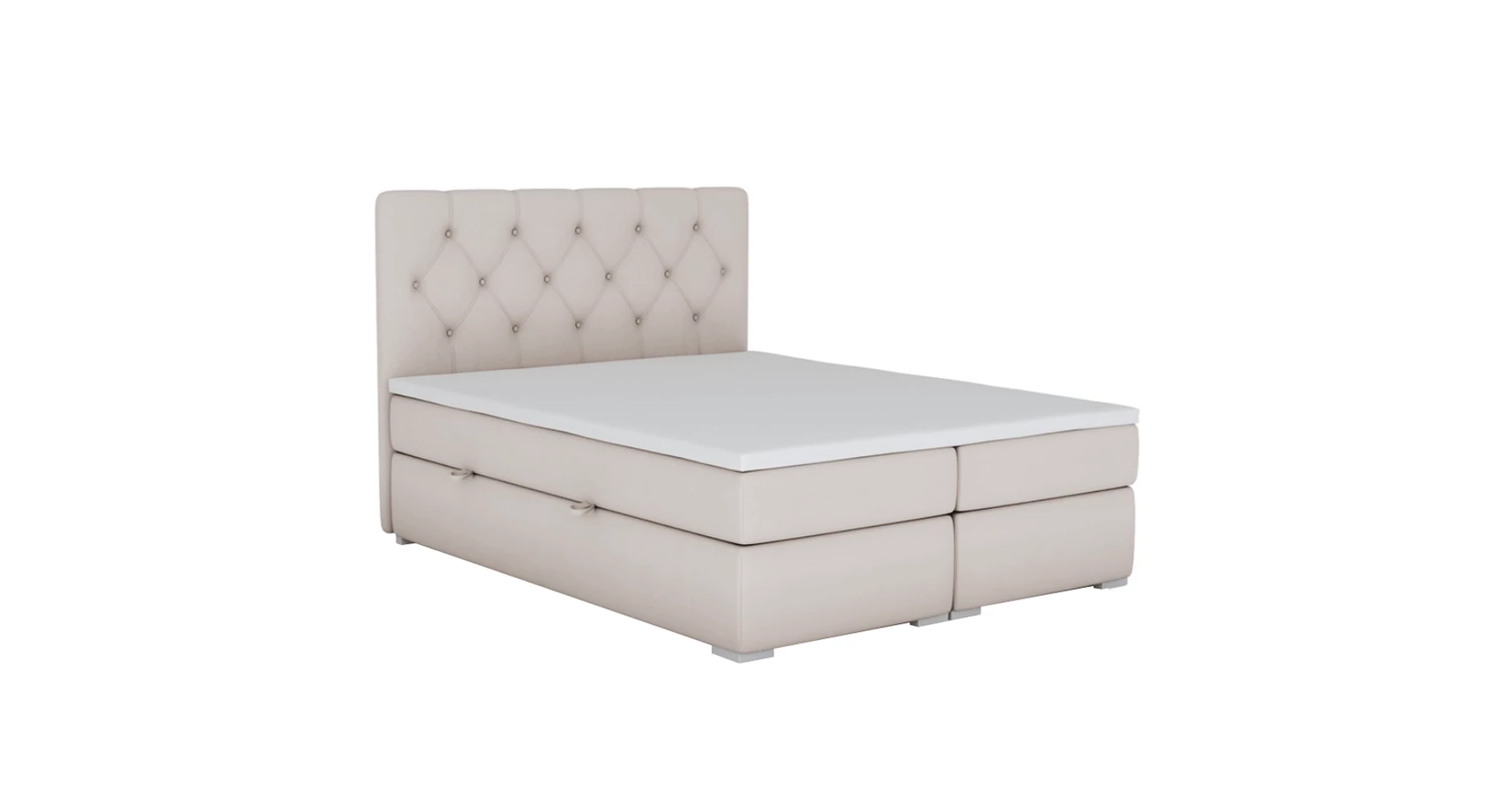 Ágy boxspring, bézs, 180x200, ESHLY - Franciaágy