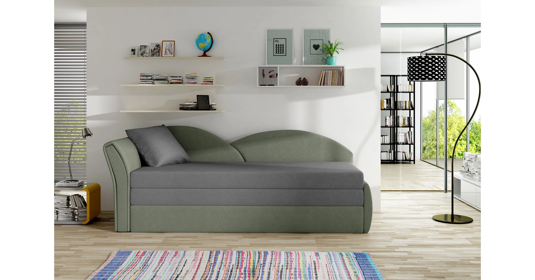 Aga kanapé, bal, szürke, Alova 36, Alova 10 - Kanapé