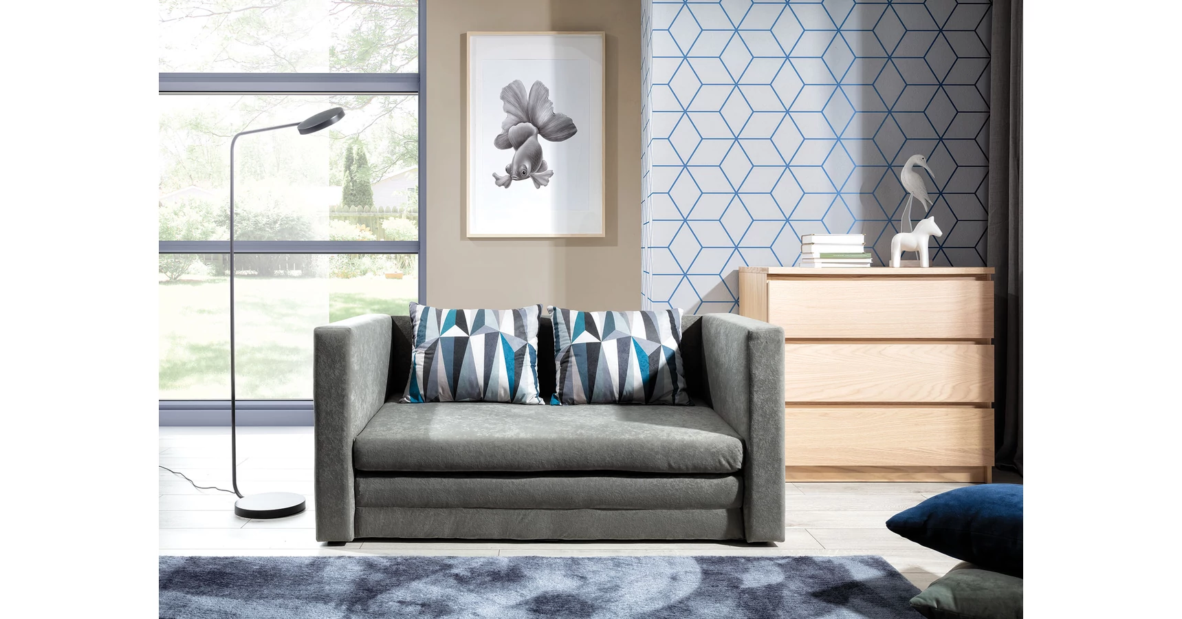 Neva kanapé, szürke, Alova 10, Lima 75 - Kanapé