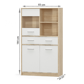 Lima w-1 vitrin sonoma - Vitrin