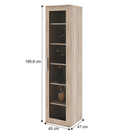 Lima w-1 vitrin sonoma - Vitrin