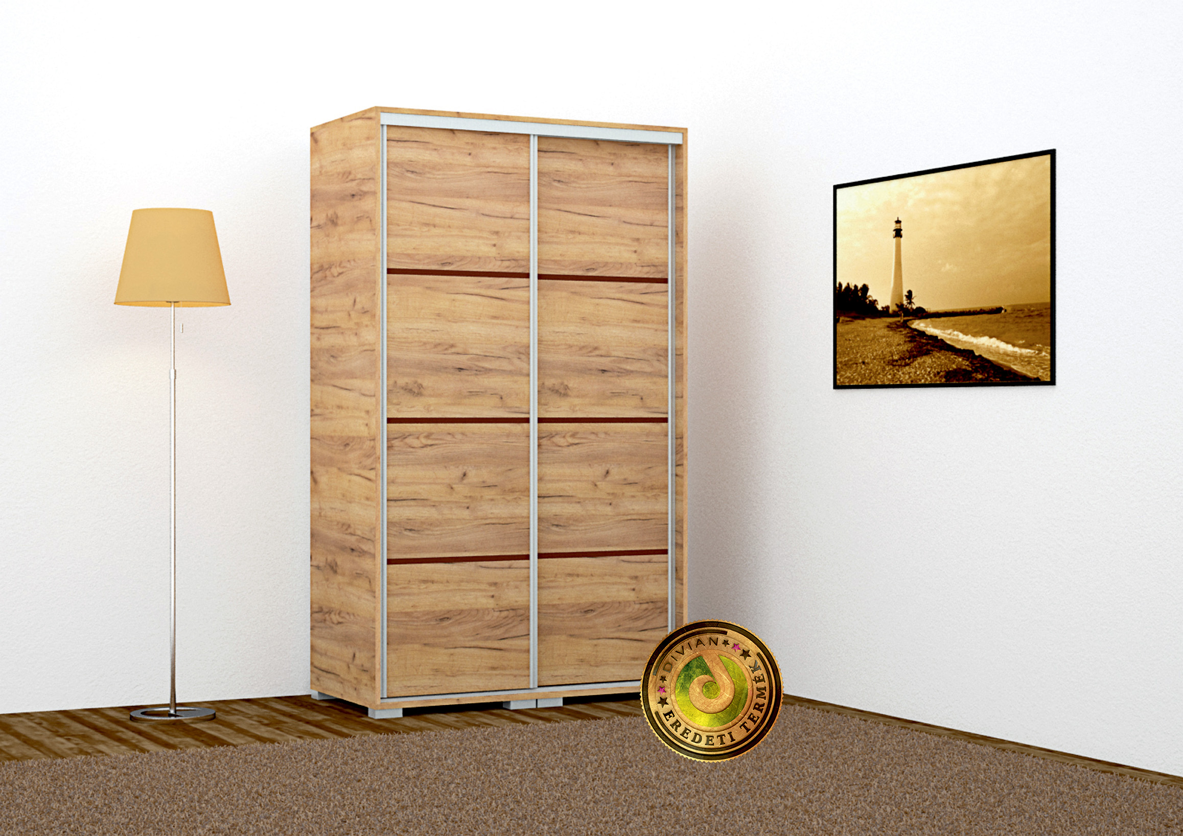 Borneo gardrób 120 cm - Gardrób, ruhásszekrény